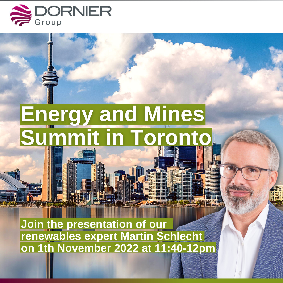 Energy and Mines Summit in Toronto - Dornier Group